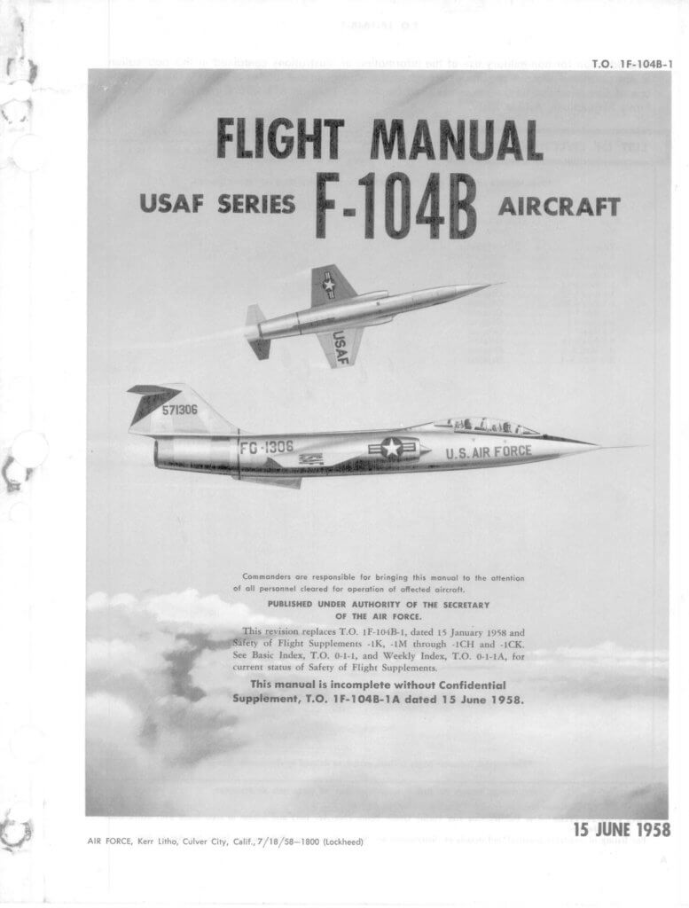 LOCKHEED F-104 STARFIGHTER - Flight Manuals