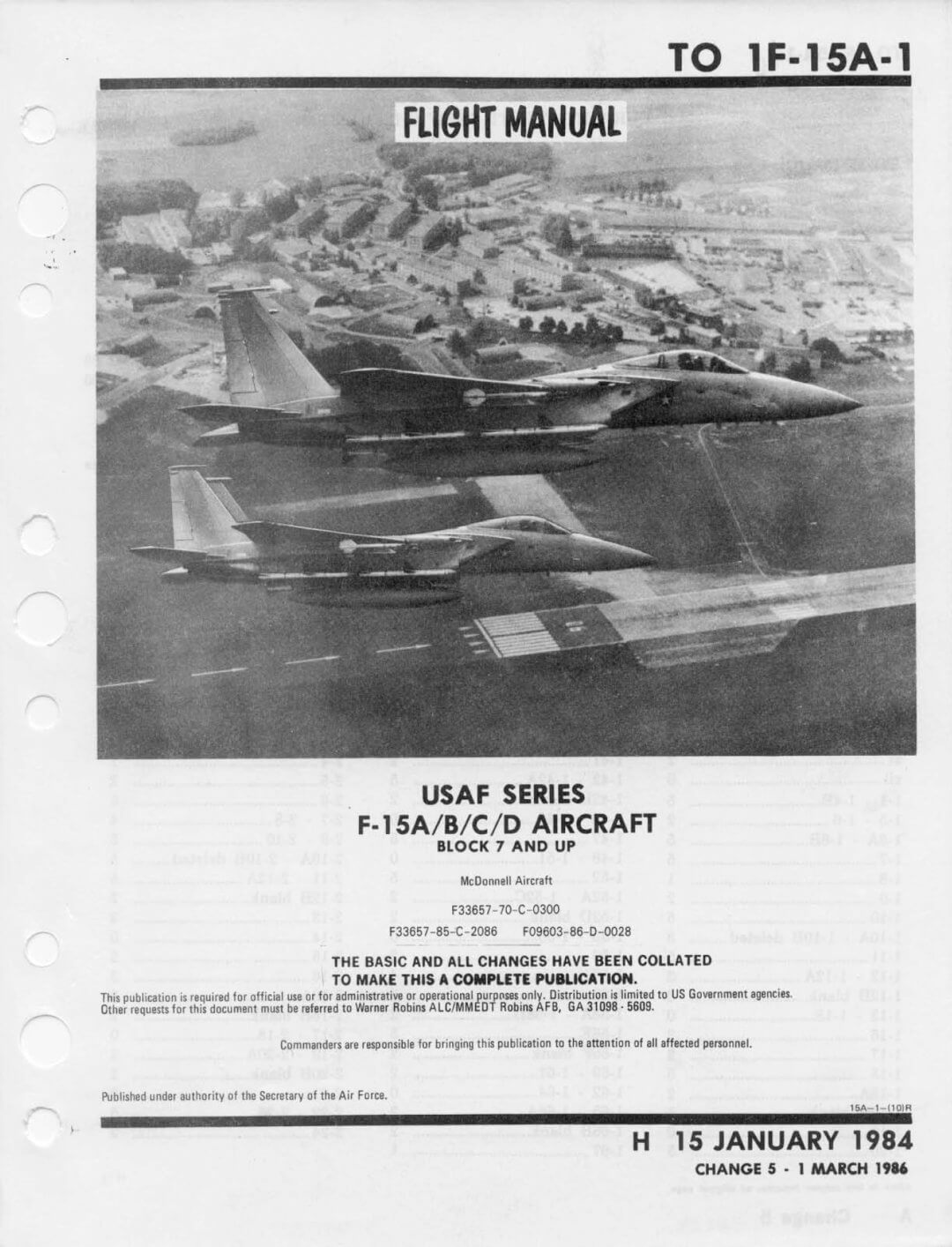 McDONNELL-DOUGLAS F-15 EAGLE - Flight Manuals