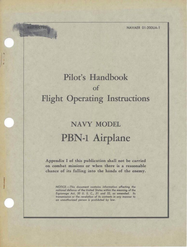 CONSOLIDATED PBY-5 CATALINA - Flight Manuals