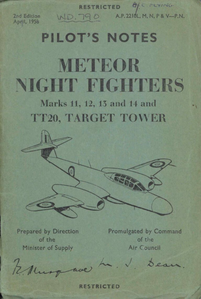 GLOSTER METEOR - Flight Manuals