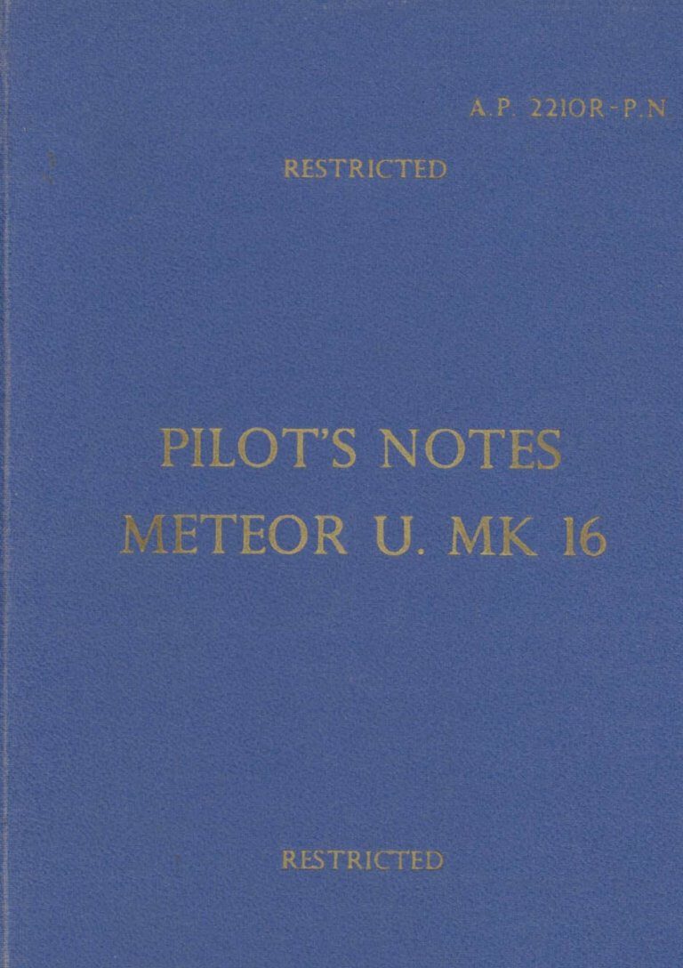 GLOSTER METEOR - Flight Manuals