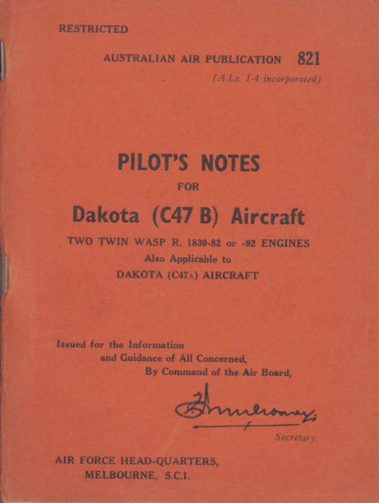 DOUGLAS DC-3 (C-47 C-53 R4D DAKOTA) - Flight Manuals