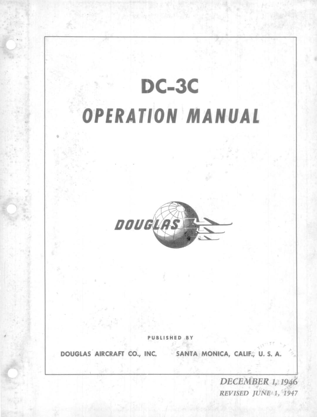 DOUGLAS DC-3 (C-47 C-53 R4D DAKOTA) - Flight Manuals