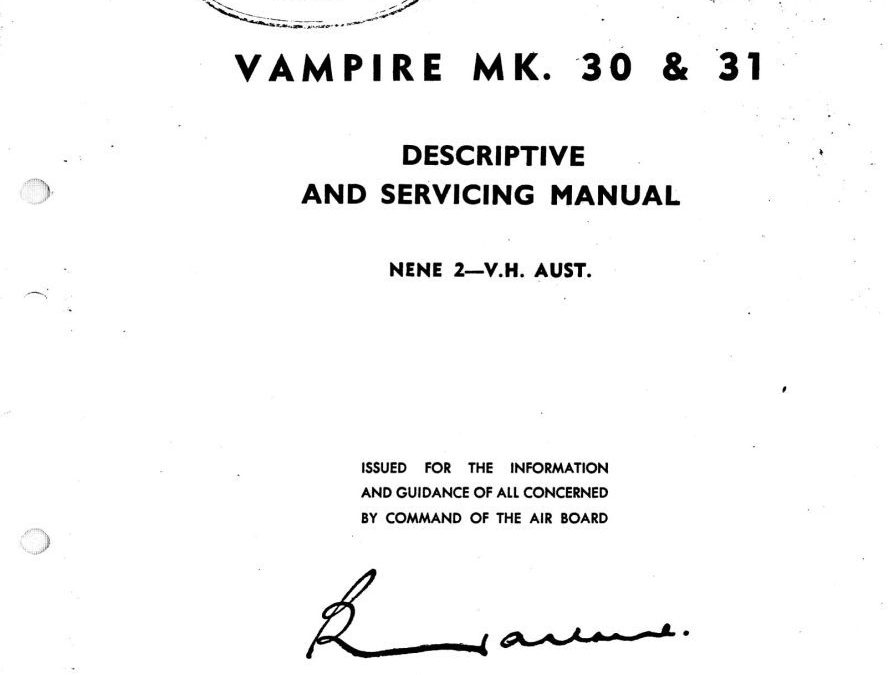 AAP-828-Vampire-30-31-Descriptive-Servicing-195708-AL2-OCR-cover - Flight Manuals