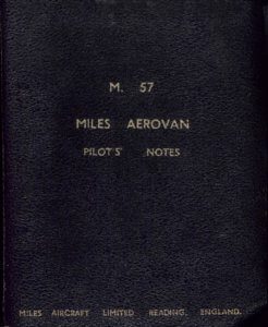 MILES M.57 AEROVAN - Flight Manuals
