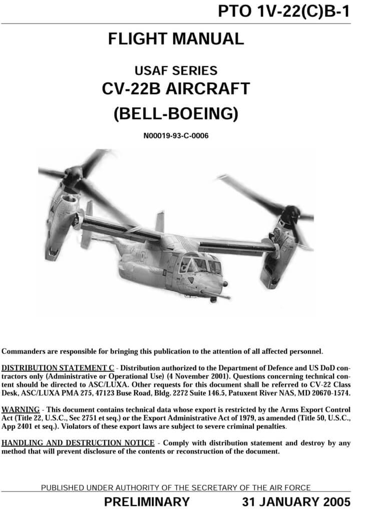 BELL-BOEING V-22 OSPREY - Flight Manuals