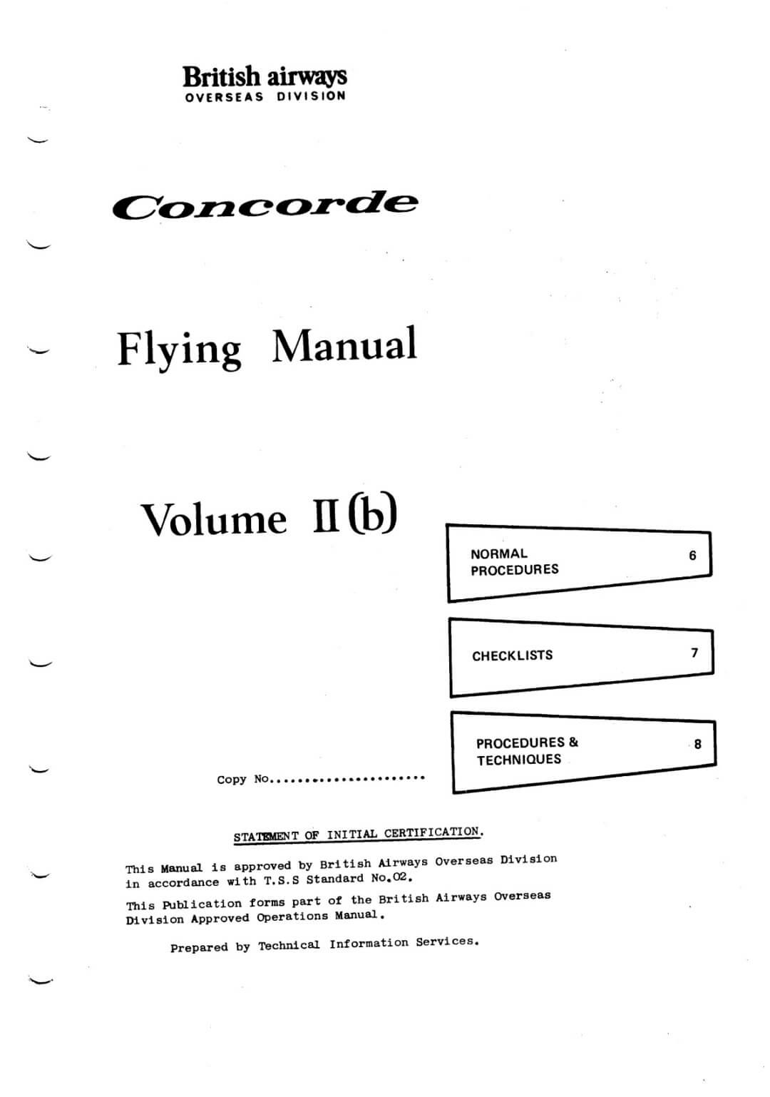 CONCORDE - Flight Manuals