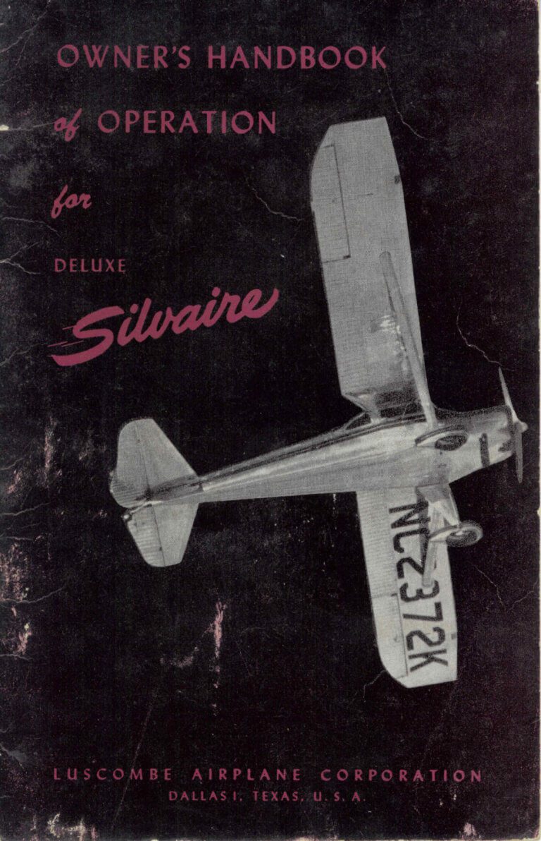 LUSCOMBE MODEL 8 - Flight Manuals