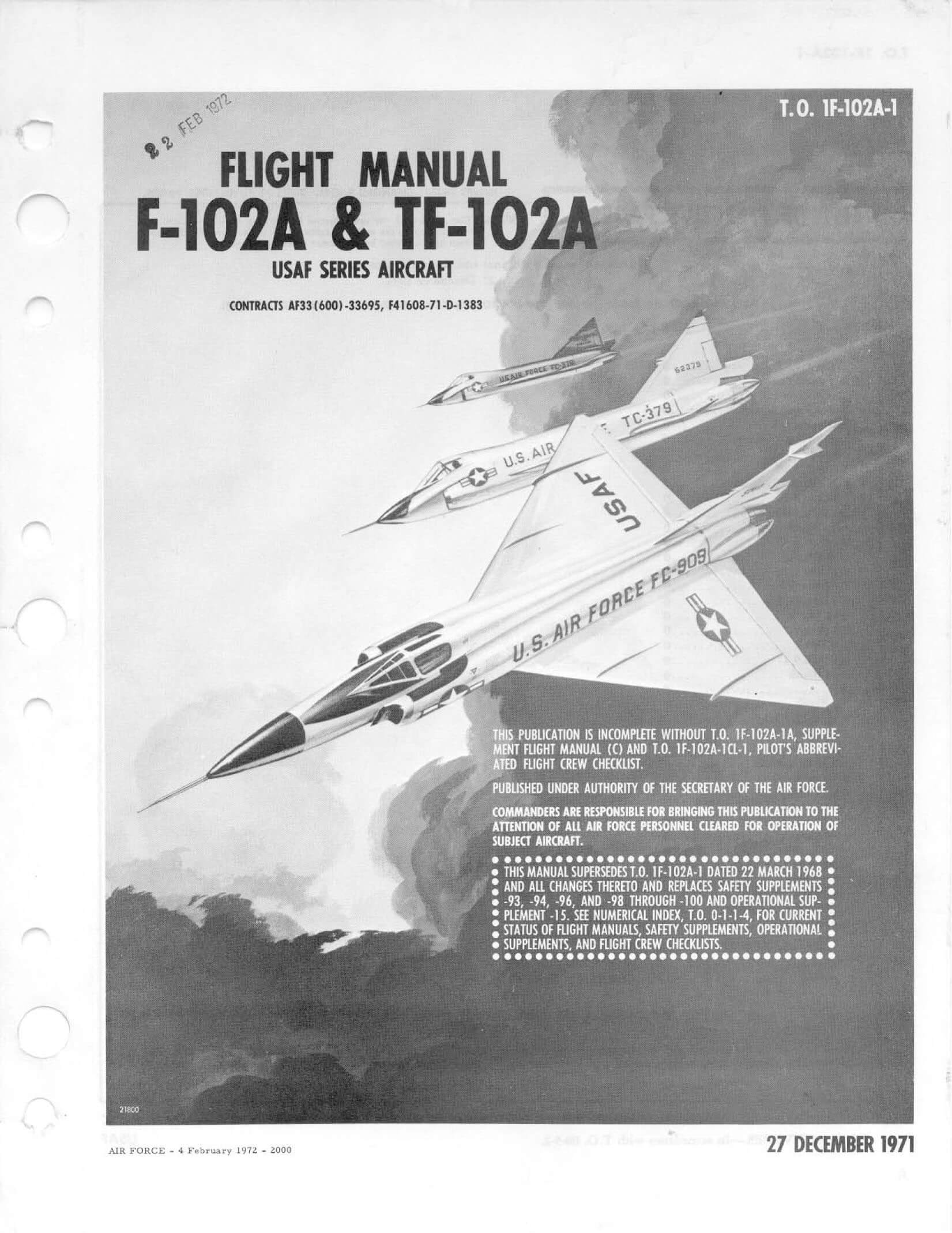 CONVAIR F-102 DELTA DAGGER - Flight Manuals