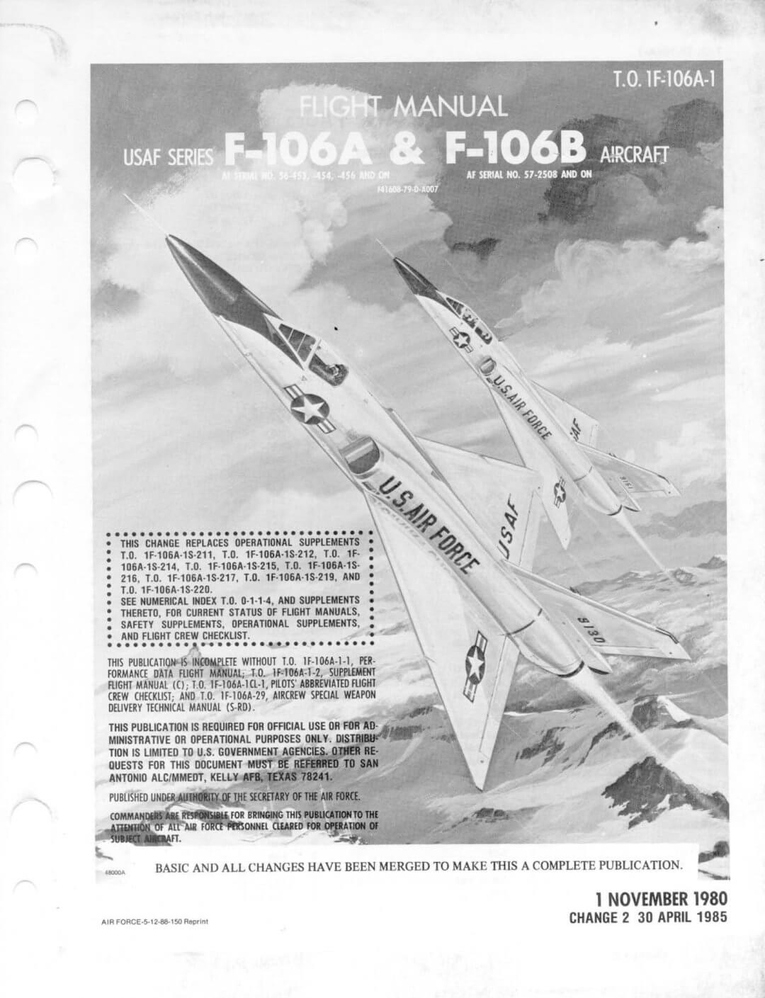 CONVAIR F-106 DELTA DART - Flight Manuals