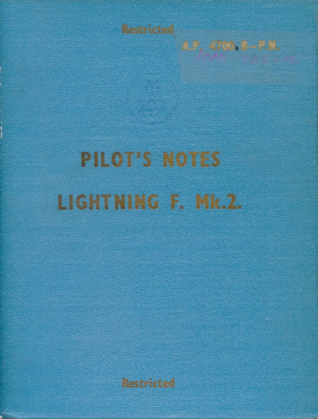 ENGLISH ELECTRIC LIGHTNING - Flight Manuals
