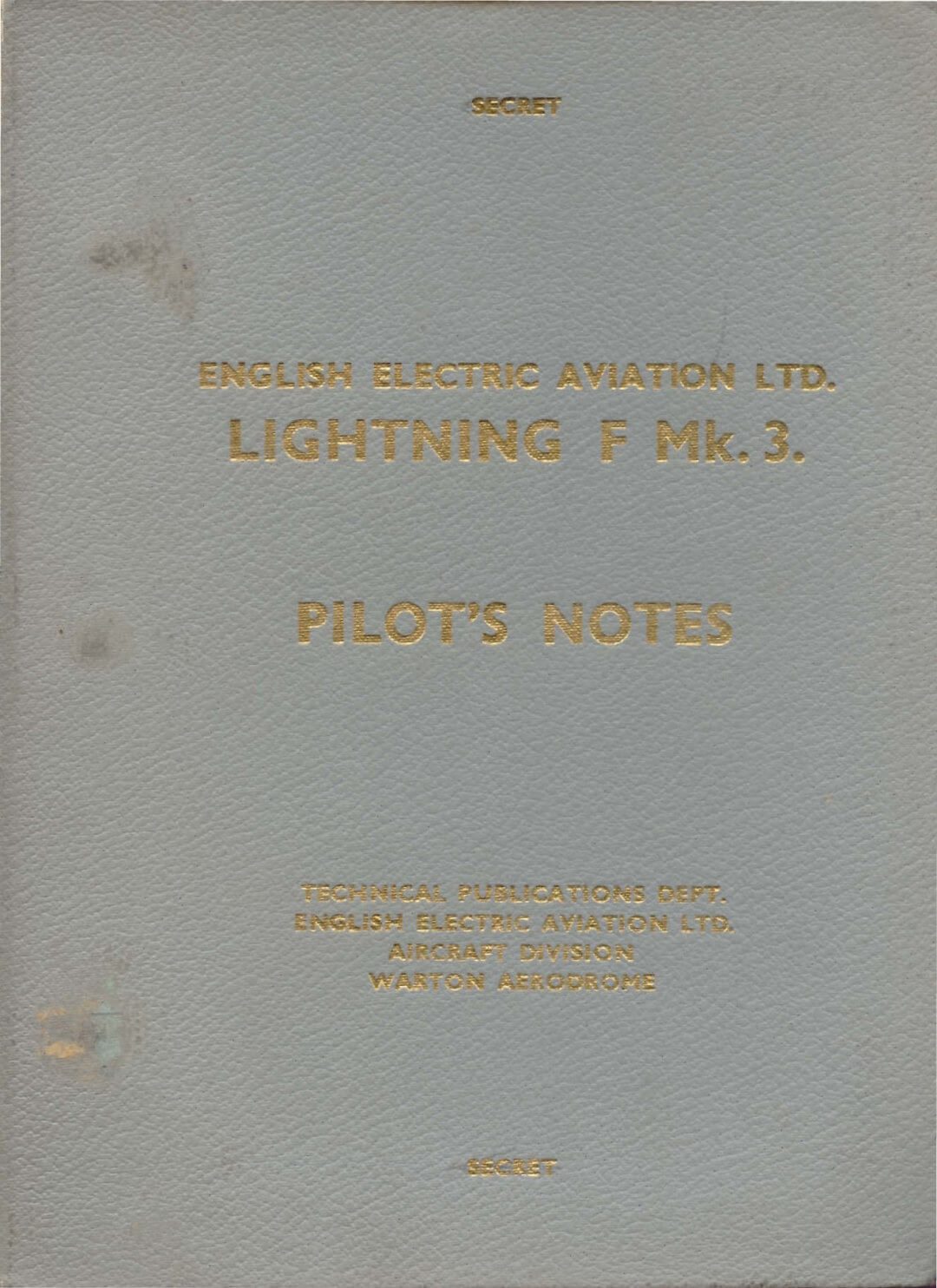ENGLISH ELECTRIC LIGHTNING - Flight Manuals