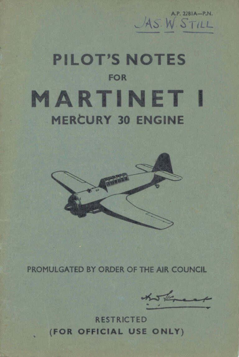 MILES M.25 MARTINET & M.50 QUEEN MARTINET - Flight Manuals