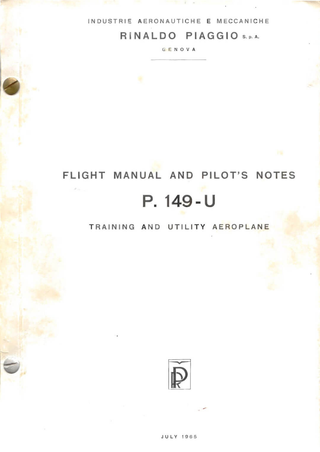 PIAGGIO P149 - Flight Manuals