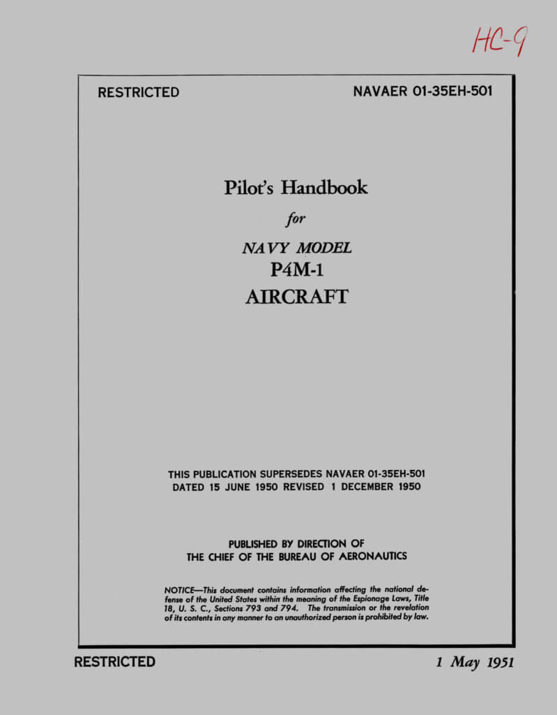 MARTIN P4M MERCATOR - Flight Manuals