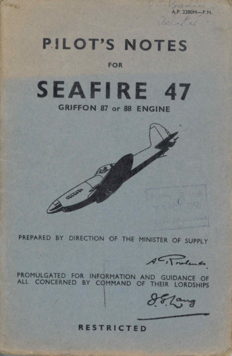 SUPERMARINE SPITFIRE - Flight Manuals