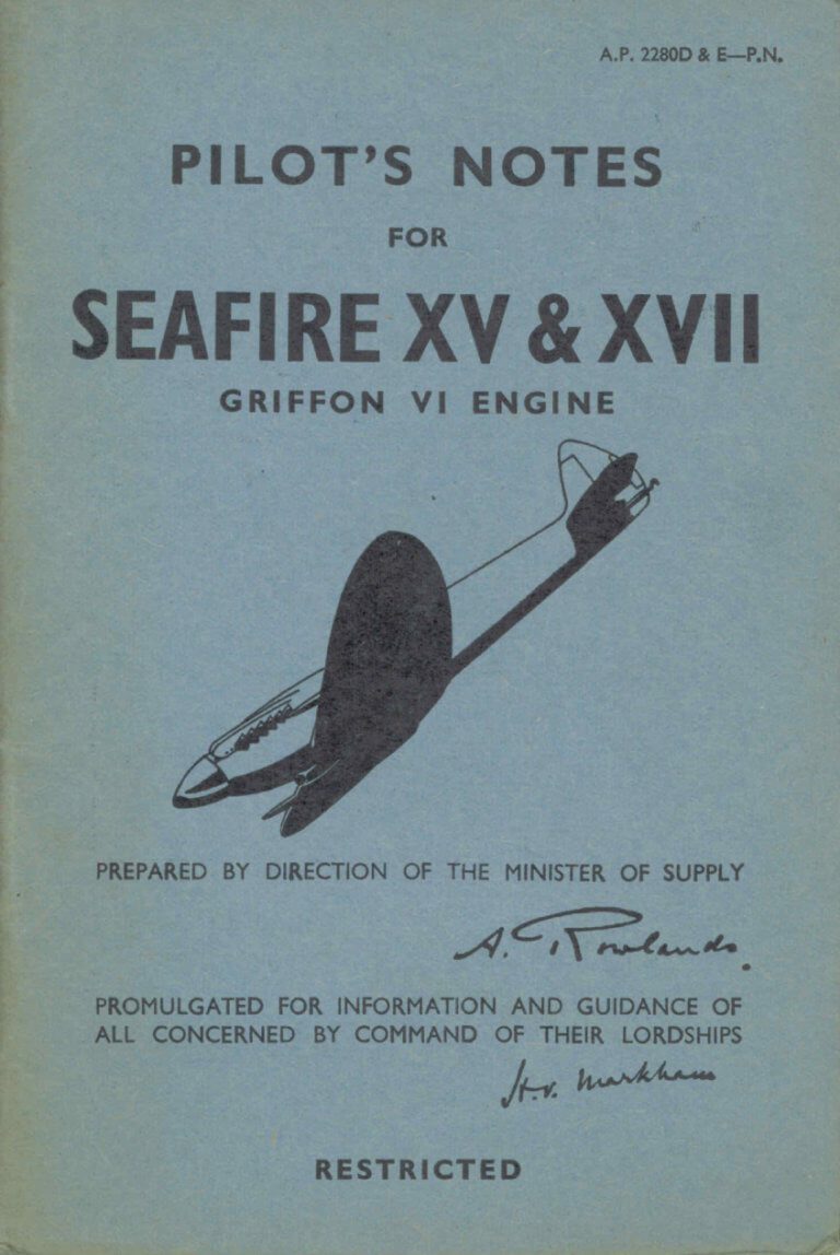 SUPERMARINE SPITFIRE - Flight Manuals