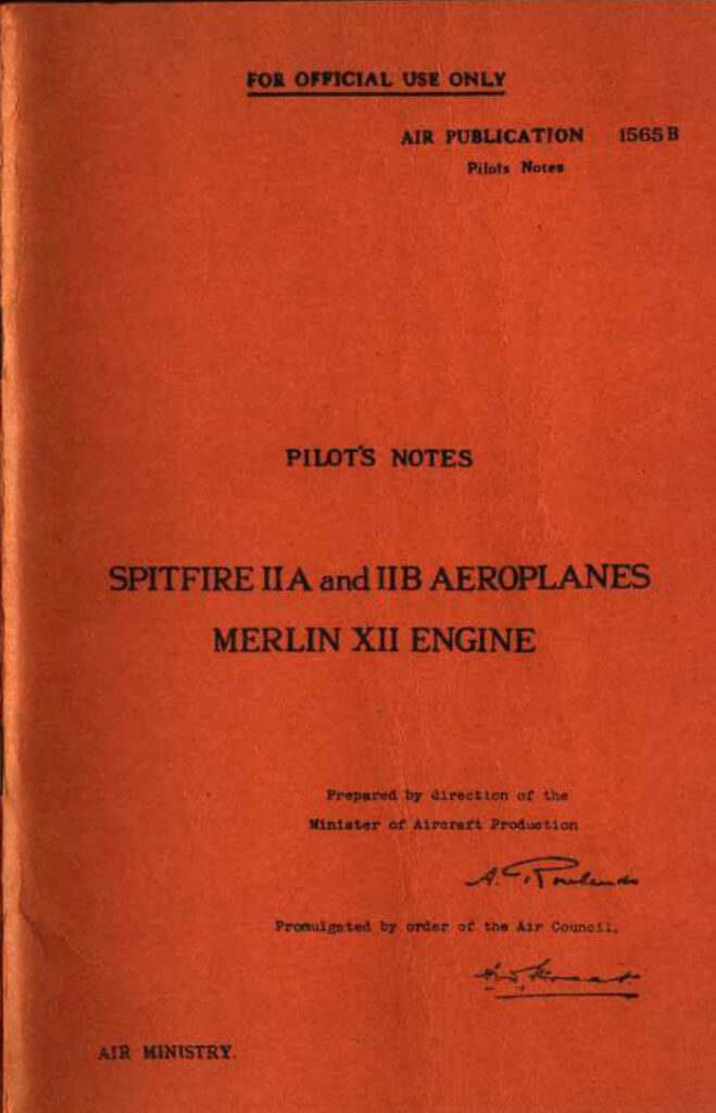 SUPERMARINE SPITFIRE - Flight Manuals