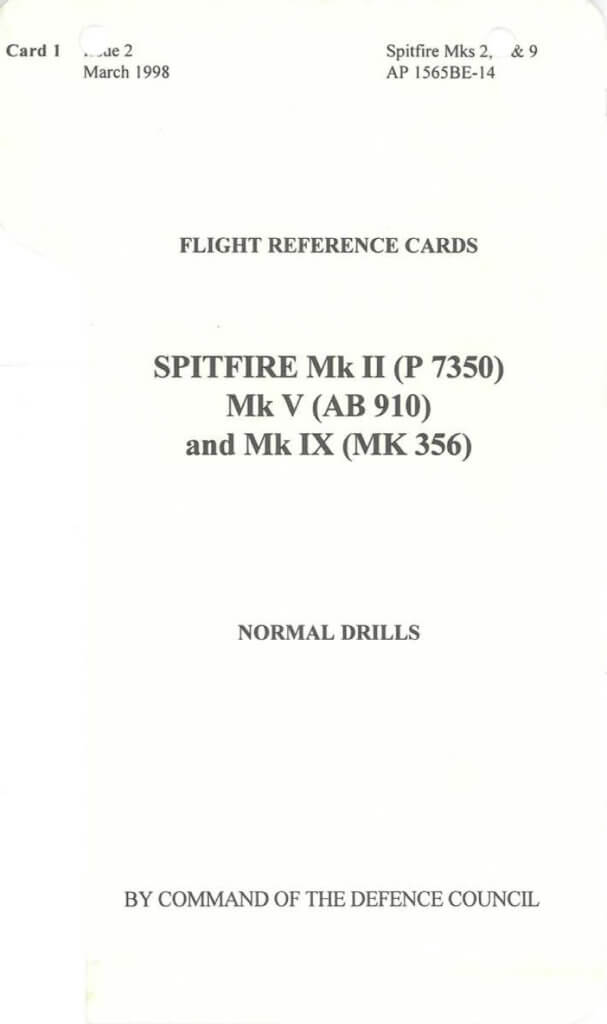 SUPERMARINE SPITFIRE - Flight Manuals