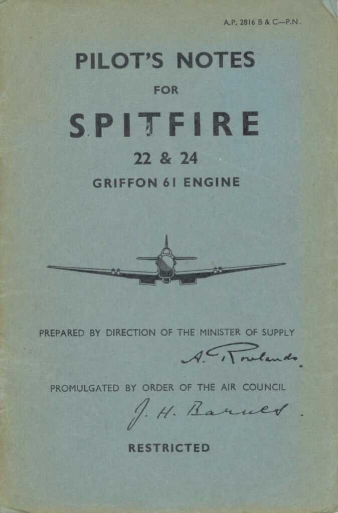 SUPERMARINE SPITFIRE - Flight Manuals