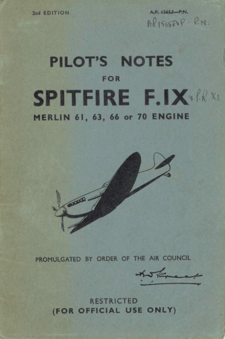 SUPERMARINE SPITFIRE - Flight Manuals