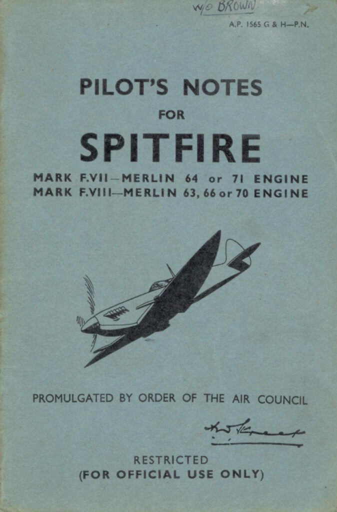 SUPERMARINE SPITFIRE - Flight Manuals