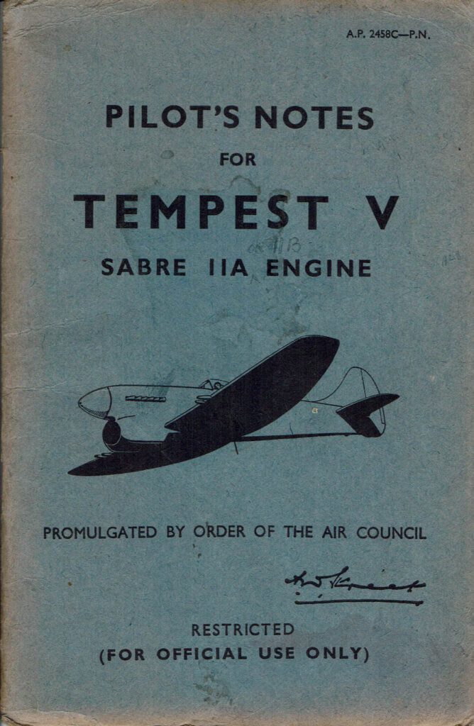 HAWKER TEMPEST - Flight Manuals
