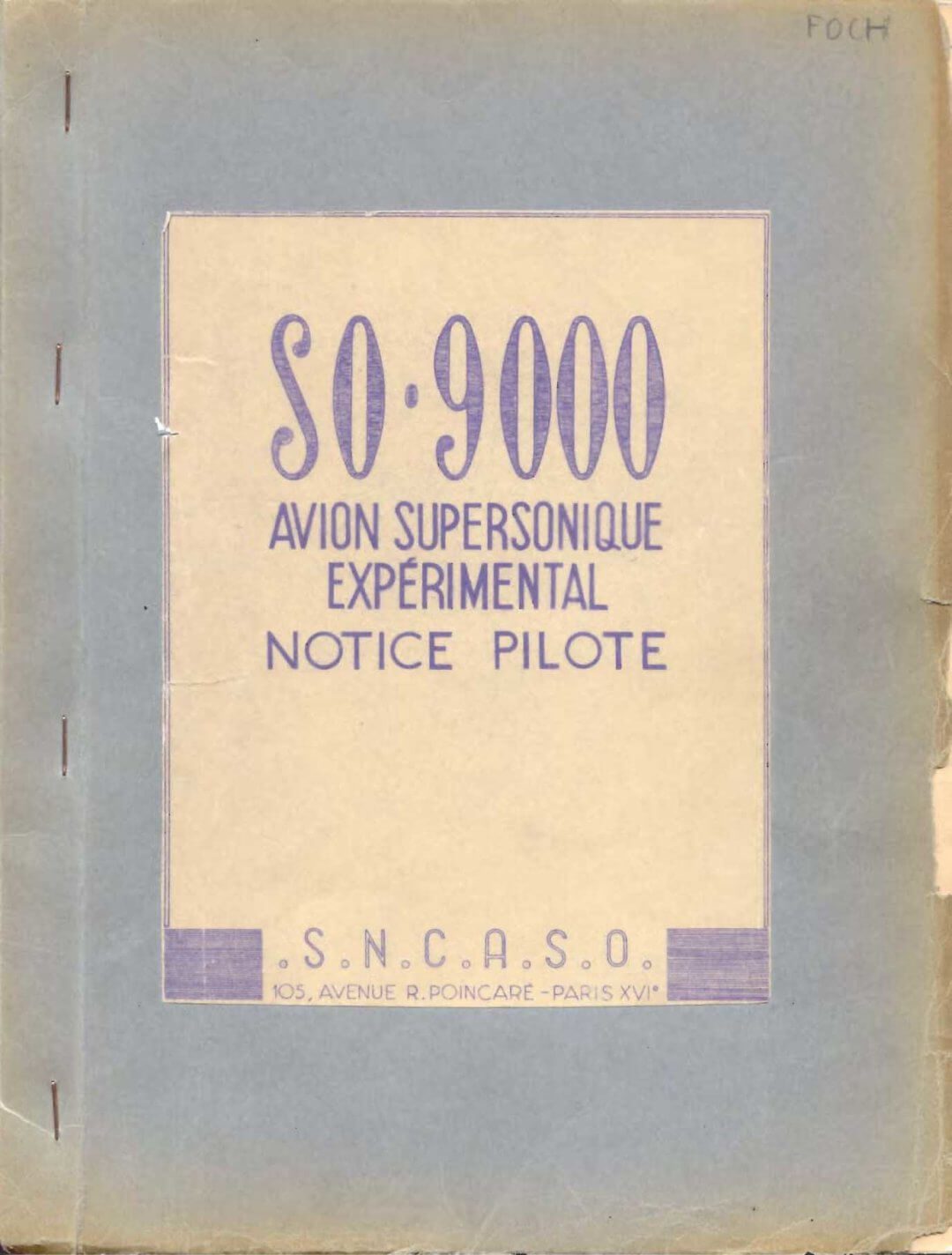 SUD OUEST (SNCASO) SO9000 TRIDENT - Flight Manuals