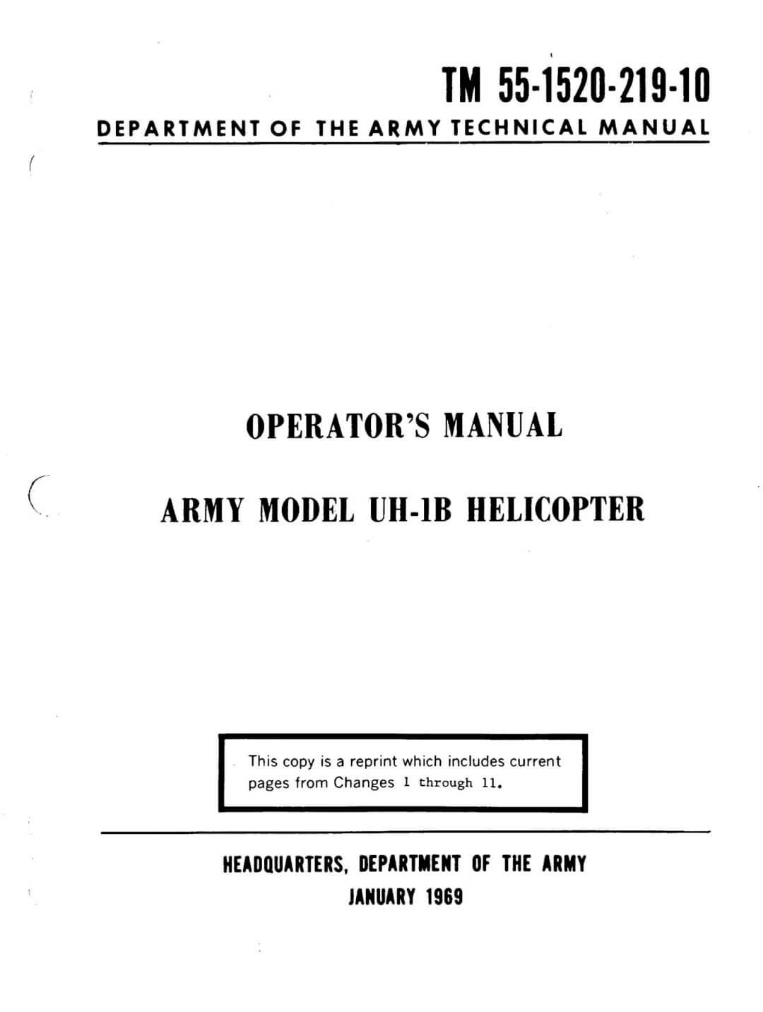 Bell Uh 1 Iroquois Flight Manuals