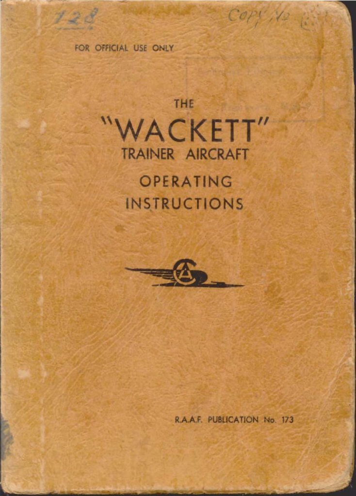 COMMONWEALTH WACKETT - Flight Manuals