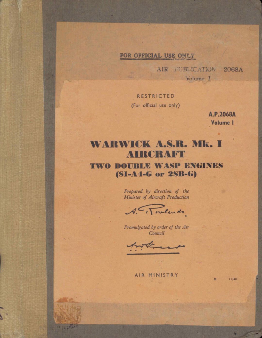 VICKERS WARWICK - Flight Manuals