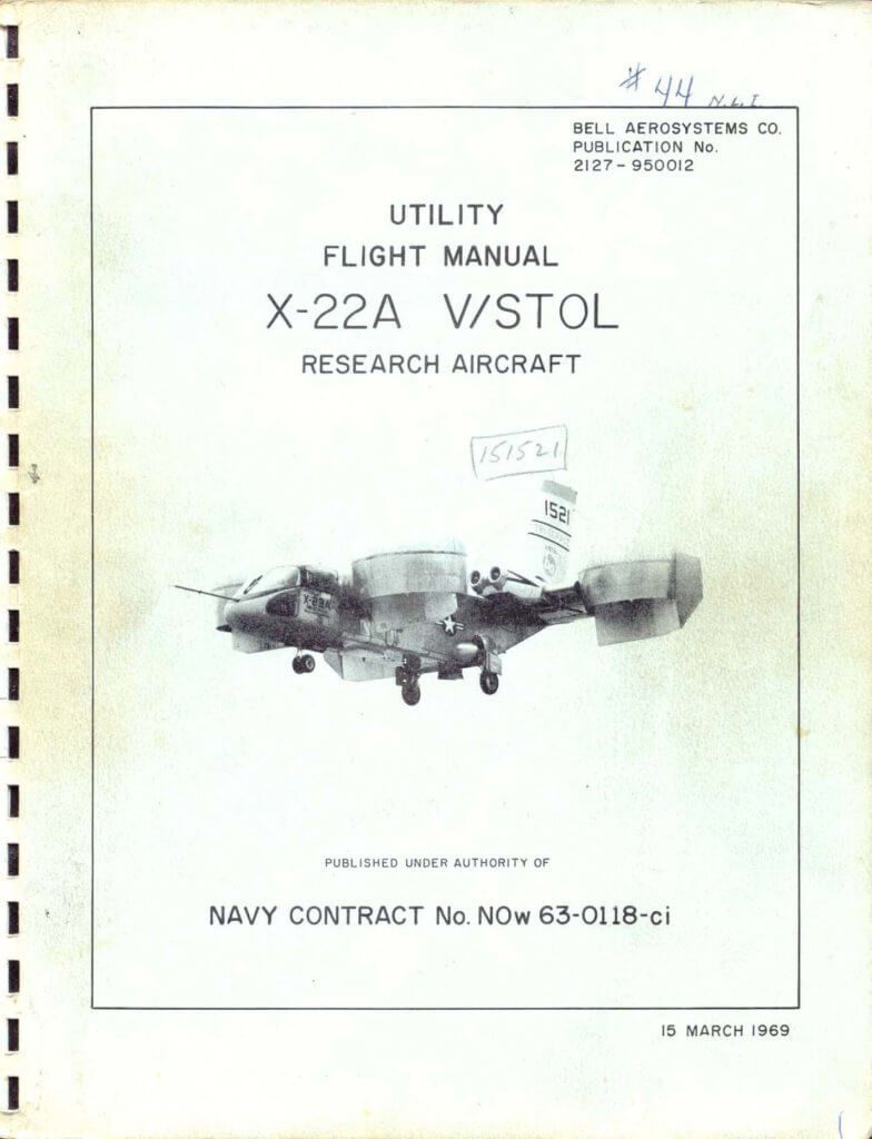 BELL X-22A - Flight Manuals