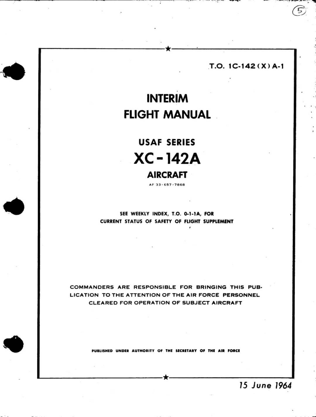 BELL X-22A - Flight Manuals