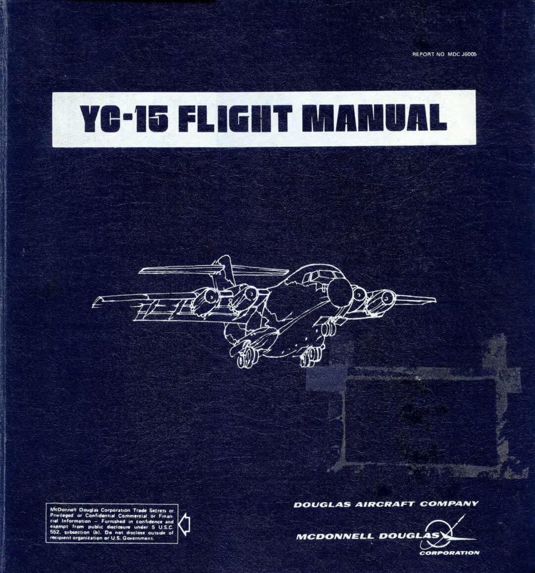 McDONNELL-DOUGLAS YC-15 - Flight Manuals