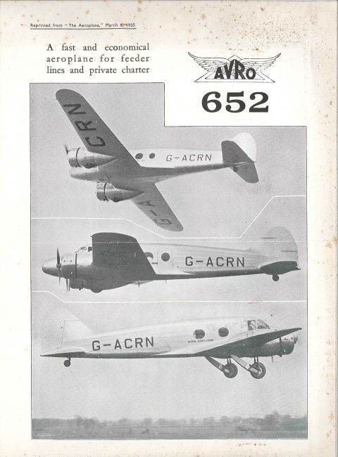 AVRO 652A ANSON - Flight Manuals