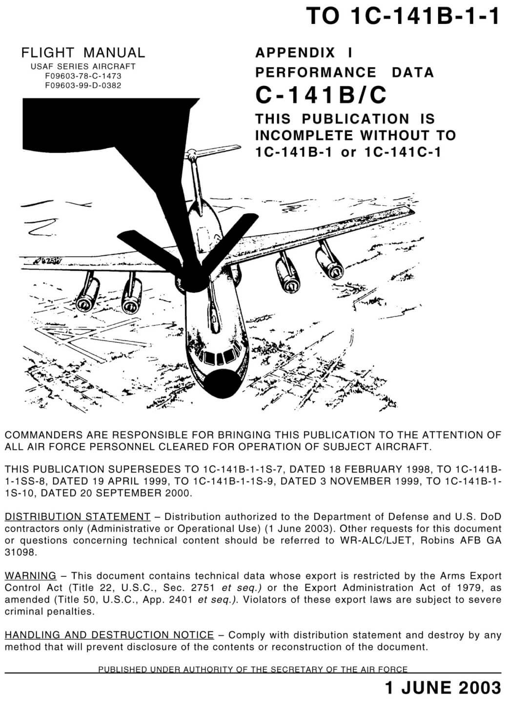 LOCKHEED C-141 STARLIFTER - Flight Manuals