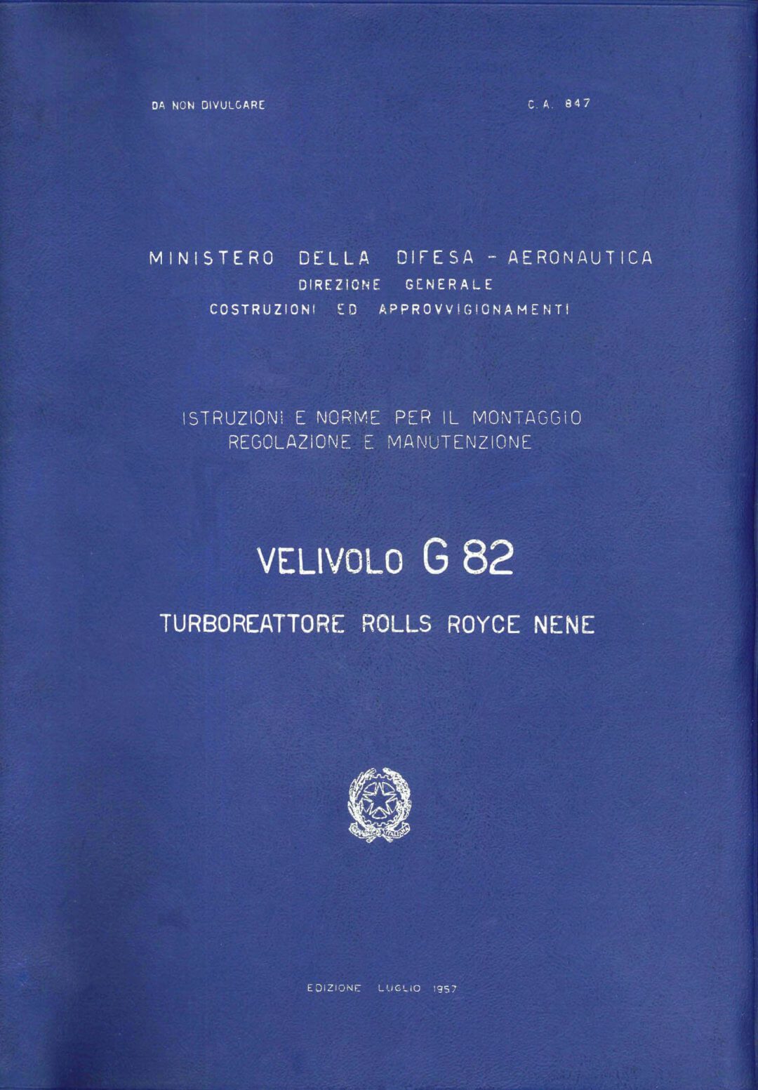 FIAT G82 - Flight Manuals