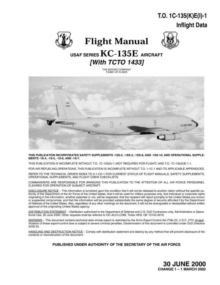 BOEING KC-135 STRATOTANKER - Flight Manuals