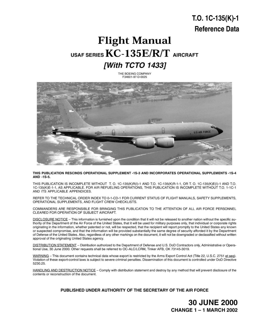 BOEING KC-135 STRATOTANKER - Flight Manuals