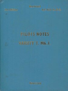 VICKERS VARSITY - Flight Manuals