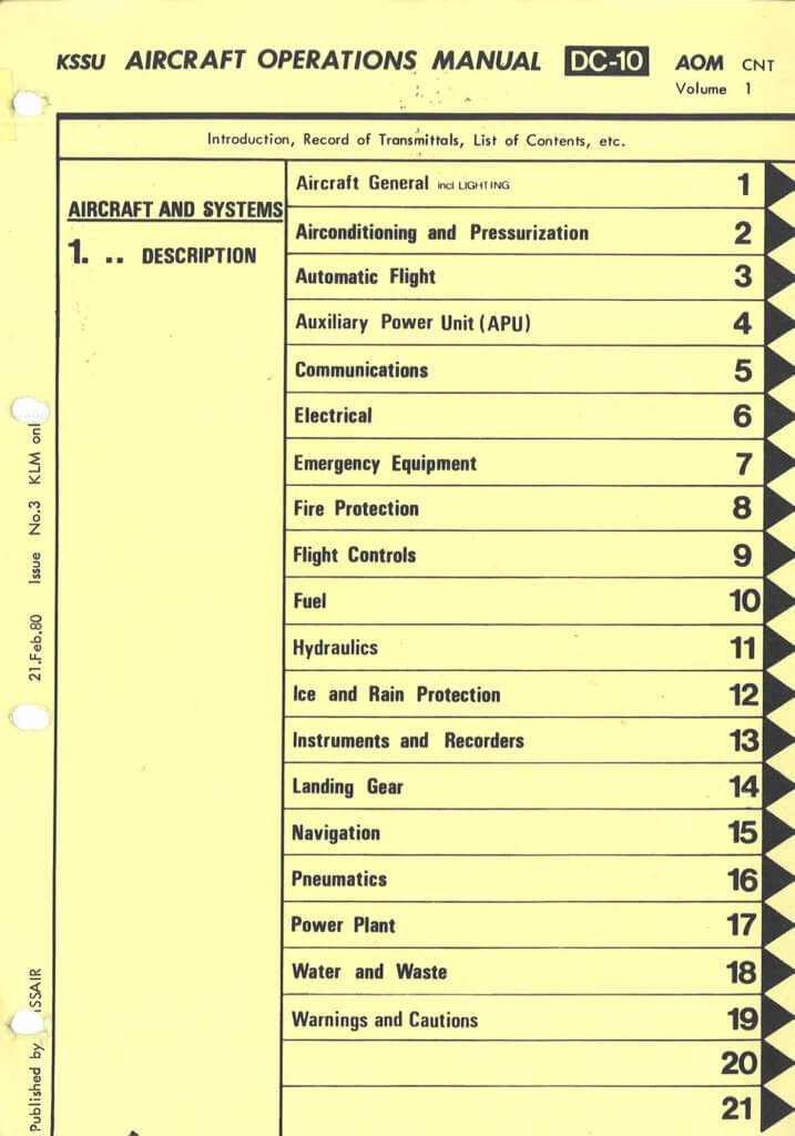 McDONNELL-DOUGLAS DC-10 - Flight Manuals