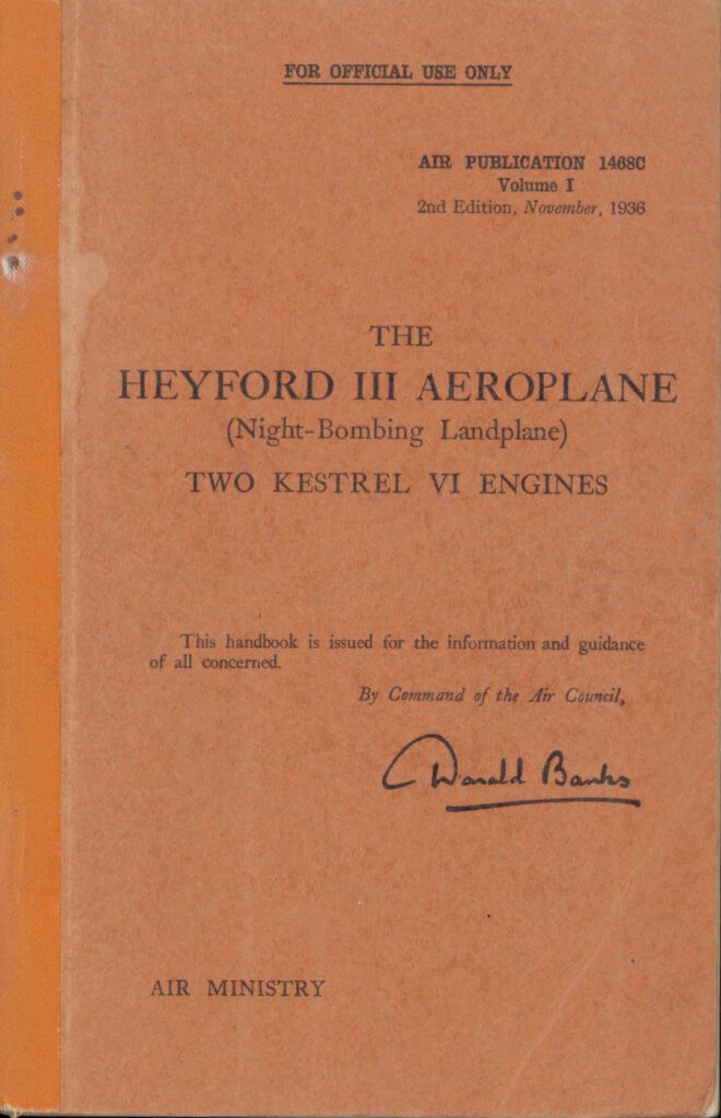 HANDLEY PAGE HEYFORD - Flight Manuals