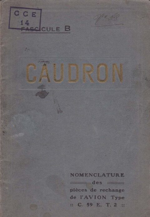 CAUDRON C59 - Flight Manuals