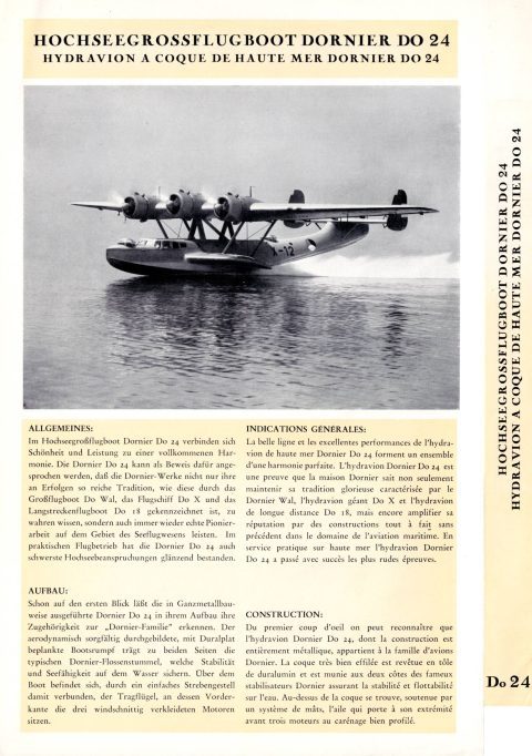 DORNIER Do24 - Flight Manuals